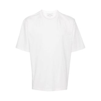 STUDIO NICHOLSON Homme, Tops, Blanc, Taille: XL T-shirt en Coton Blanc Col Rond