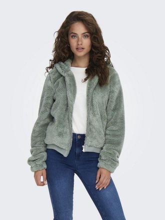 Only Kapuzenpl&uuml;schjacke ONLNEWANNA CONTACT SHERPA JKT OTW NOOS Kunstfaser