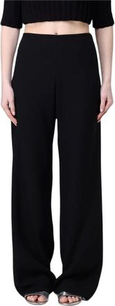 Emporio Armani Weite Cr&ecirc;pe-Hose - - Trousers - Damen - Schwarzk - S