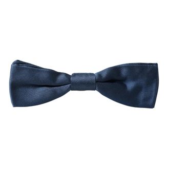 Dolce & Gabbana Verstellbare Seidenfliege aus Satin - - Accessories - Herren - Blau - ONE SIZE