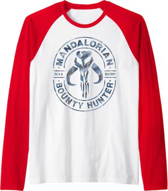 Star Wars The Mandalorian Totenkopf, umlaufendes Logo Raglan