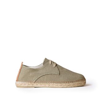Toni Pons Herren-Espadrille zum Schn&uuml;ren aus Baumwollstoff - Dixon - Khaki, 47 EU