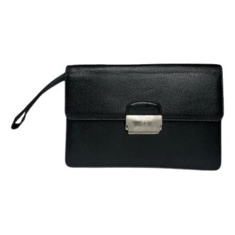 Givenchy Pochette en cuir Pre-owned - Femme - Pre-owned - Noir - Taille: ONE Size