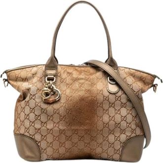 Gucci Pre-owned Sac bandouli&egrave;re en toile - Femme - Pre-owned - Brun - Taille: ONE Size
