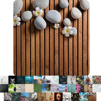 Sanilo Badematte 53 x 53 cm, rutschfeste Duschmatte für Dusche und Badewanne, Antirutschmatte maschinenwaschbar und schimmelresistent (Zentara)