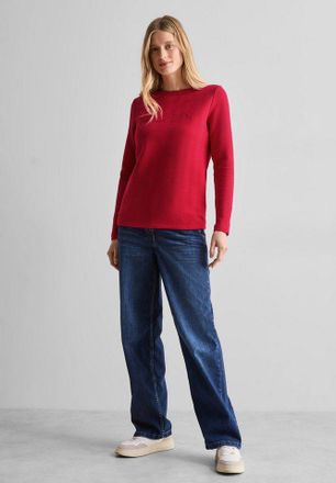 Cecil Langarmshirt aus Baumwolle mit Stretchante