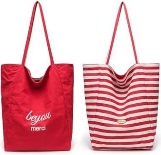 Generic Sac à main matelassé à rayures pour femme, sac denseignant léger, utilisé des deux côtés, sac à main fourre-tout tendance, travail, shopping, voyage, 