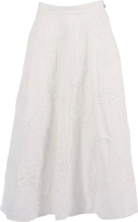 Rotate Rotate Birger Christensen, Femme, Jupes, Blanc, Taille: 36 FR Gonna maxi a fiori