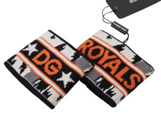 Dolce & Gabbana Mens Orange And Gray Two Piece Set Dg Royal Wristband Wool Accessory