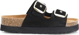 Caf&egrave;noir Pantoufle En Cuir Pour Femme Avec Boucles, Pour Femme, Couleur Noir, Taille 35