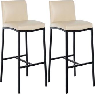 Clp 2er Set Barhocker Freeport creme Kunstleder