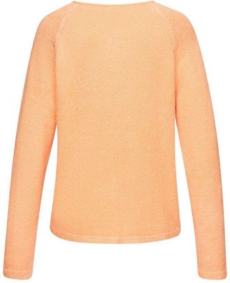 Buffalo V-Ausschnitt-Pullover mit modischer Melange-Optik, weicher Strickpullover, elastisch