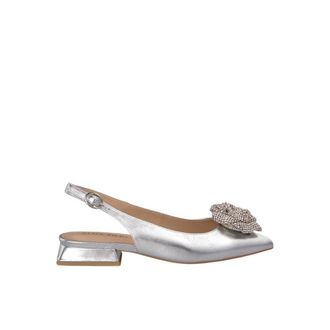Alma En Pena Flacher Schuh mit Blume - - Shoes - Damen - Grau - 38 EU
