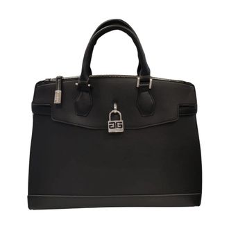 Ga&euml;lle Paris Schwarze Damenhandtasche mit Logoschloss - - Bags - Damen - Schwarzk - ONE SIZE