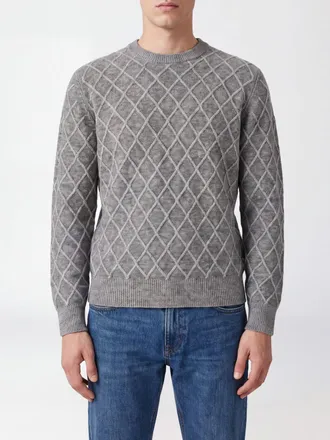 Ballantyne Pullover aus Wollmischung mit Rautenmuster und Rundhalsausschnitt