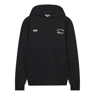 GCDS Gcds - SweaT-shirt &agrave; capuche &agrave; rayures - Homme - Sweatshirts et sweats &agrave; capuche - Noir - Taille: L