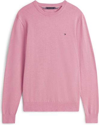 Tommy Hilfiger Leichter Pullover aus Baumwolle mit Flag-Aufn&auml;her in