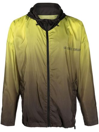 44 Label Group Kapuzenjacke mit Logo-Print - Schwarz