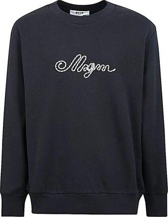 Msgm Msgm, Femme, Sweatshirts et sweats &agrave; capuche, Noir, Taille: 44 FR Felpa