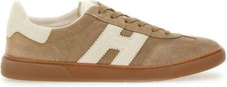 Hogan Homme, Chaussures, Beige, Taille: 40 EU Suede Baskets