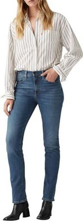 Levi's Femme Jeans 724 High Rise Straight, Blue Wave Dark, 29W / 28L