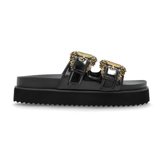 Versace Jeans Couture Femme, Chaussures, Noir, Taille: 40 EU Platform Slides
