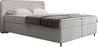 Mirjan24 Boxspringbett Buxilt II mit 2 Bettkasten, Bonell-Matratze H3 und Topper, Polsterbett, Amerikanisches Bett, Ehebett, gepolstertes Kopfteil (Taro 11, 14