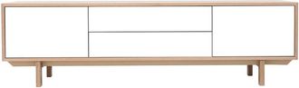 Miliboo TV-M&ouml;bel skandinavisch Holz und Wei&szlig; 180 cm sid