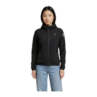 Blauer Kapuzen-Rollkragen-Blazer mit Rei&szlig;verschluss - - Jackets - Damen - Schwarzk - L