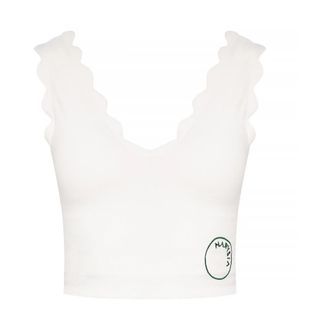 Marysia Swim Crop-Top mit Logo - - Tops - Damen - Wei&szlig; - XS