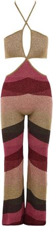 Akep Femme, Combinaisons et Ensembles, Multicolore, Taille: 38 FR Maxi Combinaison Lurex Chevron