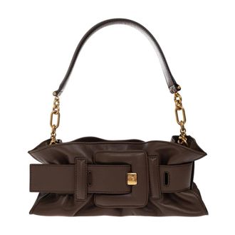 Balmain Anthem Mini Sac en Cuir - Femme - Sacs - Brun - Taille: ONE Size