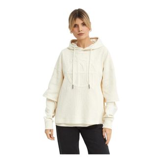 Jean Paul Gaultier Beige Oversized Hoodie mit gepr&auml;gtem Logo - - Sweatshirts & Hoodies - Damen - Beige - XS