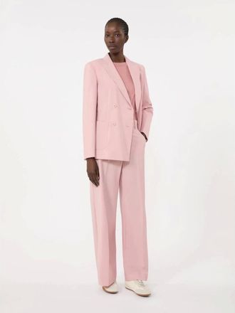Max Mara Femme, Vestes, Rose, Taille: 38 FR Blazer doppiopetto in tela di pura lana
