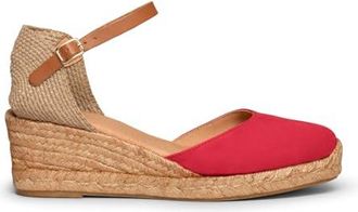 miMaO Espadrilles &agrave; Talon compens&eacute; en Cuir Altea, Rouge EU 37