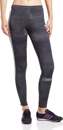 adidas M Moon Leggings Damen Tights 34 Schwarz/Grau/Weiß