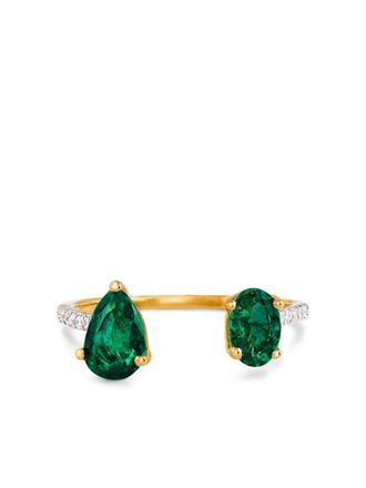 House Of Meraki bague Juniper sertie de diamants - GREEN