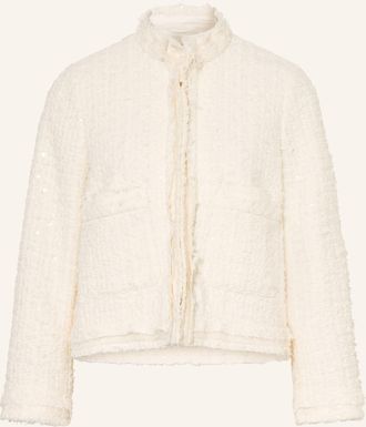 Luisa Cerano Luisa Cerano Kastenjacke Aus Tweed Mit Pailletten weiss