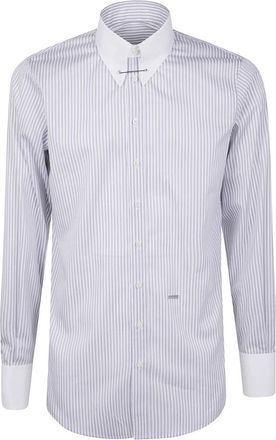 Dsquared2 Homme, Chemises, Gris, Taille: S Chemise dAffaires &agrave; Col &agrave; Broche