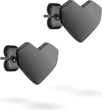 Liebeskind Liebeskind Berlin LJ-1501-E-11 Boucles doreilles IP Noir, 1,1 cm, Acier inoxydable, Pas de gemme