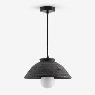 Sklum Deckenleuchte Sainza aus Terrakotta Schwarz Carbon Ø32 cm