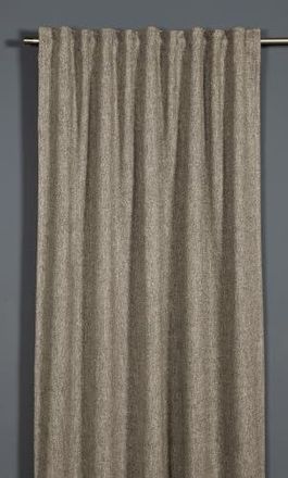 Gardinia Sehlbach Fertiggardine mit Gardinenband, Dimout Polarfleece, braun, 130 x 245 cm