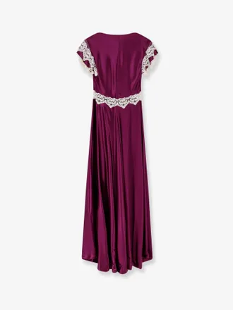 Alberta Ferretti Womens Viscose Long Dress Purple
