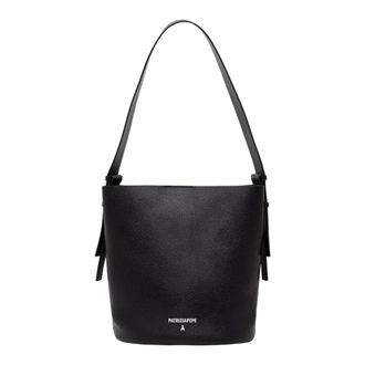 Patrizia Pepe K&ouml;rntige Ledertasche - - Bags - Damen - Schwarzk - ONE SIZE