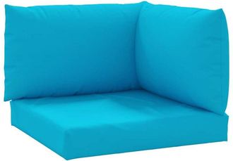 vidaXL Coussins de palette lot de 3 bleu clair tissu oxford vidaXL
