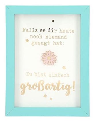 Depesche 11626-010 - Bilderrahmen mit Kompliment, kleiner Deko-Rahmen mit hübschem Spruch, ca. 12 x 9 x 1,9 cm, ideal als Geschenk oder kleine Aufmerksamkeit