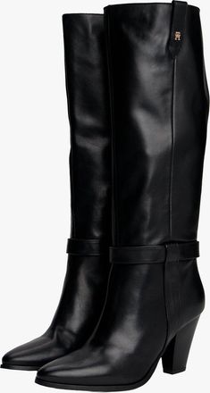 Tommy Hilfiger Bottes hautes en cuir &agrave; bout pointu