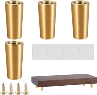 Generico Sofabeine - 2,9 cm M&ouml;belf&uuml;&szlig;e | Holz Stuhlbeine | 4 St&uuml;ck Ersatz f&uuml;r Sideboard, M&ouml;belfu&szlig; f&uuml;r robuste M&ouml;bel, Schrank, K&uuml;che, Sideboard, Nachttisch, Stuh