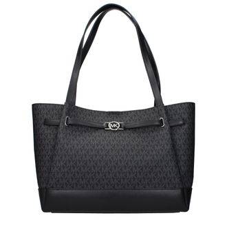 Michael Kors Schwarze Stoff Schultertasche