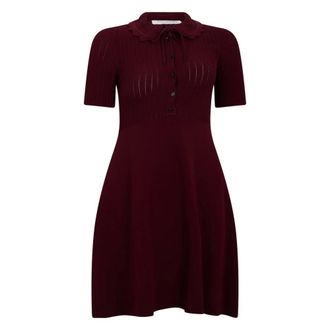 Philosophy di Lorenzo Serafini Femme, Robes, Rouge, Taille: 36 FR Robe Courte Col Polo